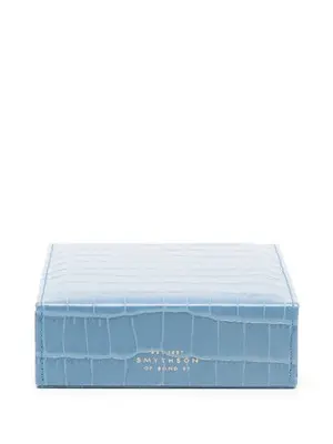 Smythson Travel Tray Jewellery Box - Blue