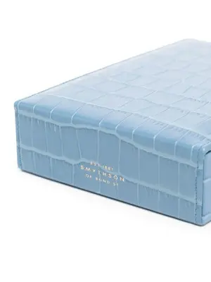 Smythson Travel Tray Jewellery Box - Blue