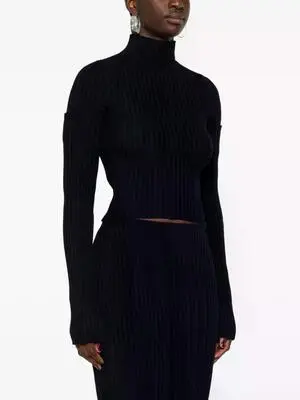 Balenciaga Ribbed Long-sleeve Sweater
