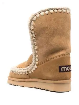Mou Whipstitch-trim Shearling-lined Boots