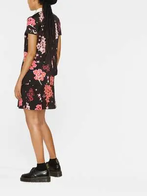 Red Valentino Star-print Pussy-bow Dress