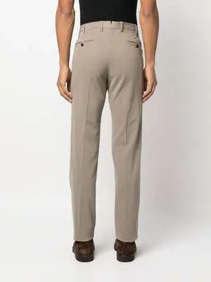 PT TORINO Mid-rise Slim-cut Chinos - Neutrals
