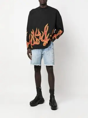 Amiri Logo-print Denim Shorts