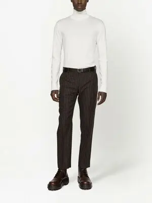 Dolce & Gabbana Roll-neck Cashmere-silk Sweater - White