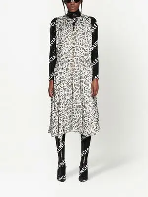 Balenciaga Logo-print Midi Dress
