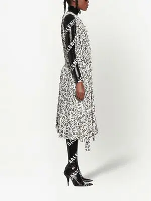 Balenciaga Logo-print Midi Dress