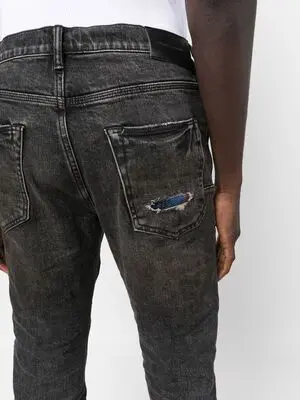 PURPLE BRAND Distressed-effect Slim-fit Jeans