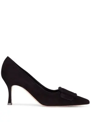 Manolo Blahnik May Buckle-detail 70mm Pumps - Black