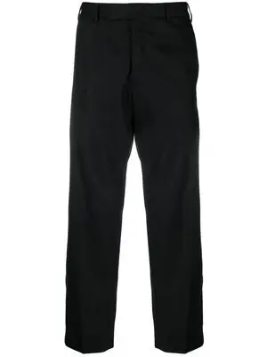 PT TORINO Cropped Straight-leg Trousers - Black