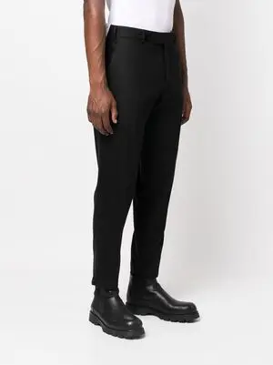 PT TORINO Cropped Straight-leg Trousers - Black