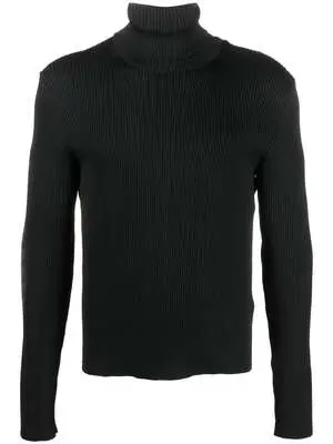 WALTER VAN BEIRENDONCK Ribbed Roll Neck Jumper