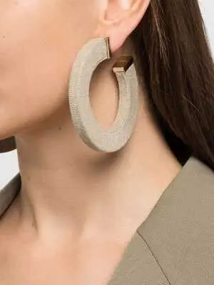 Jacquemus Large Fabric Hoop Earrings