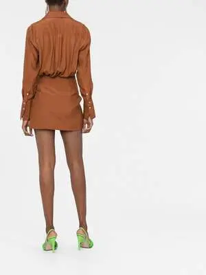 Gauge81 Asymmetric Draped Mini Dress