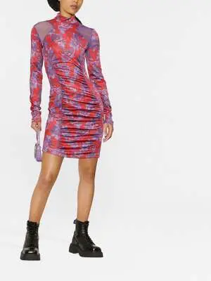 Versace Paisley-print Mini Dress - Red