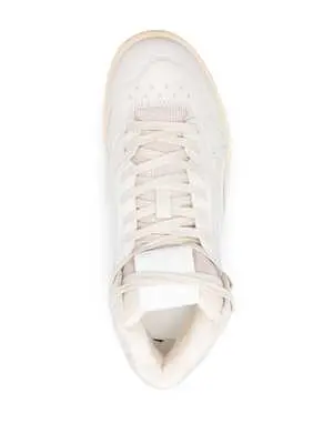 JIL SANDER Basket Mid Leather Sneakers - Neutrals