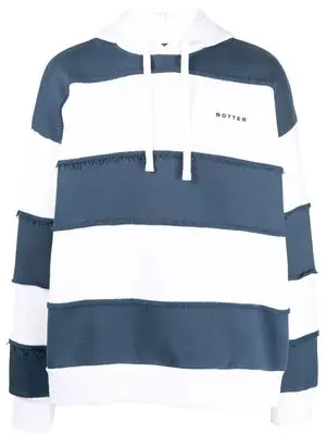 BOTTER Logo-print Striped Hoodie - White