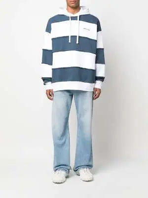 BOTTER Logo-print Striped Hoodie - White