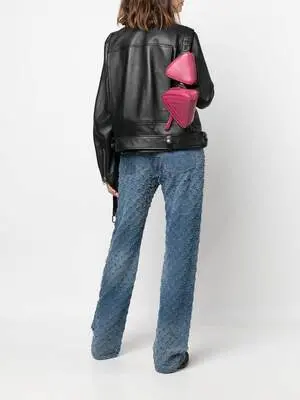 Iceberg Leather Triangle Belt Bag