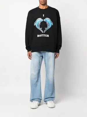 BOTTER Graphic-print Crewneck Sweatshirt - Black