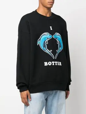 BOTTER Graphic-print Crewneck Sweatshirt - Black