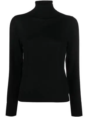 ALLUDE High-neck Virgin Wool Jumper - Blue