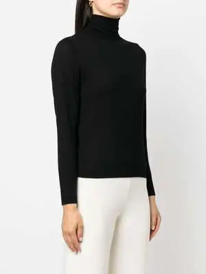 ALLUDE High-neck Virgin Wool Jumper - Blue