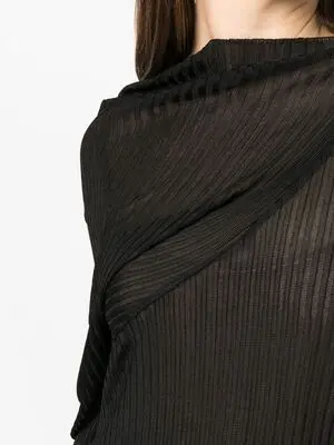 MARQUES' ALMEIDA Ribbed-knit Asymmetric Dress
