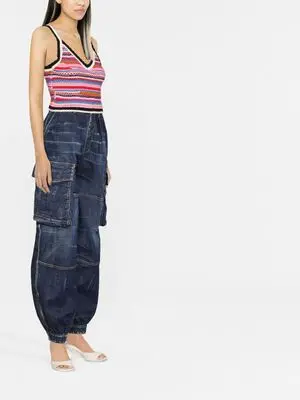 Dsquared2 Striped Crochet-knit Vest