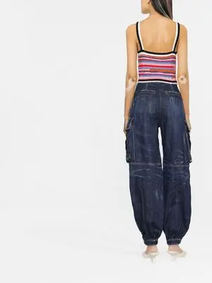 Dsquared2 Striped Crochet-knit Vest