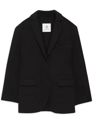 ANINE BING Single-breasted Wool-cashmere Blend Blazer - Black