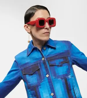 Loewe Inflated Square Sunglasses - Red