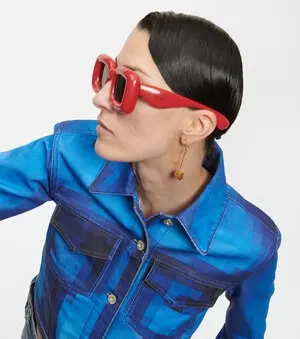 Loewe Inflated Square Sunglasses - Red
