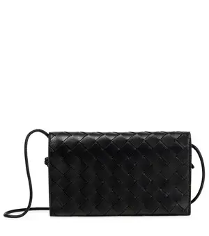 Bottega Veneta Intrecciato Leather Wallet On Chain