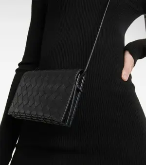 Bottega Veneta Intrecciato Leather Wallet On Chain