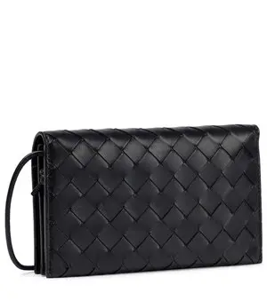 Bottega Veneta Intrecciato Leather Wallet On Chain