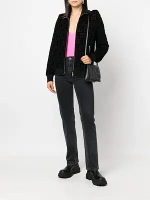 Dolce & Gabbana Jacquard-logo Zip-up Sweatshirt