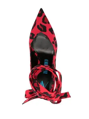 Attico Leopard Print Pointed-toe Pumps