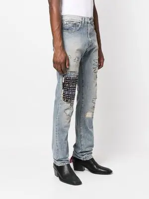 Alchemist Distressed-effect Straight-leg Jeans