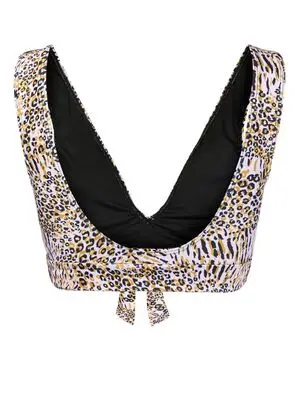 DUSKII Leopard-print Bikini Top