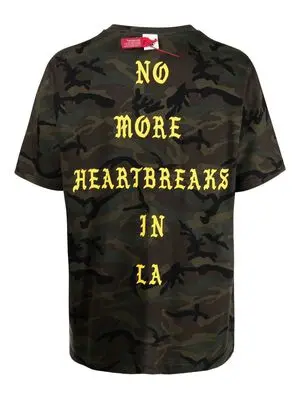 MOSTLY HEARD RARELY SEEN No More Heartbreaks Camouflage-print T-shirt
