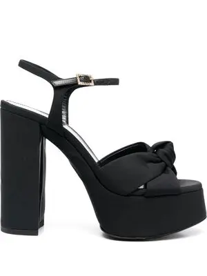 Saint Laurent Bianca 85mm Platform Sandals - Black