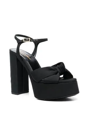 Saint Laurent Bianca 85mm Platform Sandals - Black