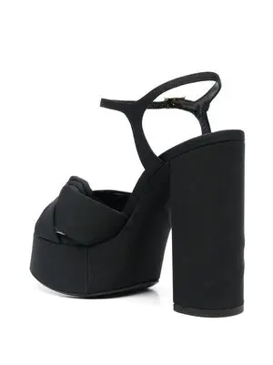 Saint Laurent Bianca 85mm Platform Sandals - Black