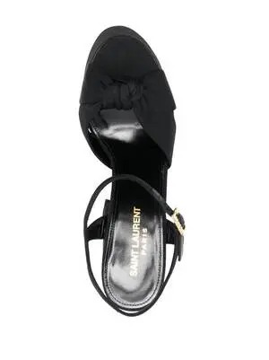 Saint Laurent Bianca 85mm Platform Sandals - Black