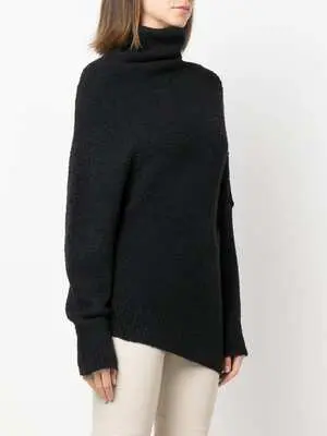 Proenza Schouler Boucle Asymmetric Sweater - Black