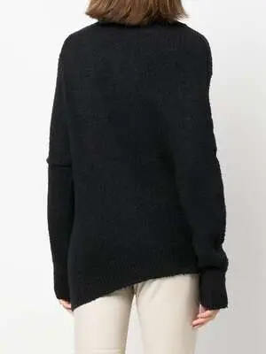 Proenza Schouler Boucle Asymmetric Sweater - Black