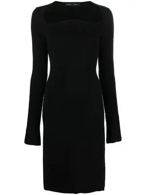 Proenza Schouler Textured Knit Midi Dress - Black