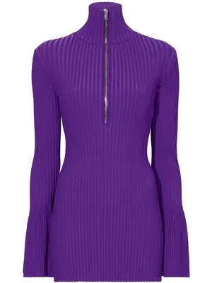 Proenza Schouler Zipped Rib-knit Jumper