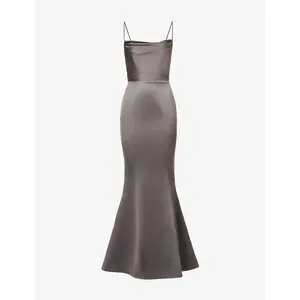 House Of Cb Fishtail Maxi Dress - Shadow