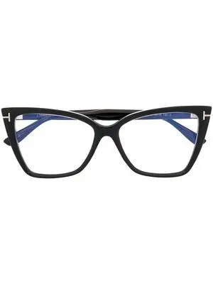 TOM FORD Geometric Frame Eyeglasses - Black